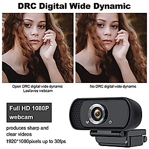 Web Camera for Computer PC Camera Webcam USB Plug and Play 1080P Webcam with Privacy Cover and Tripod for Laptop Desktop Live Streaming Video Calling Recording Game