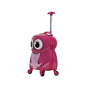 Rockland Jr. Kids' My First Hardside Spinner Luggage, Telescoping Handles, Owl, Carry-On 19-Inch