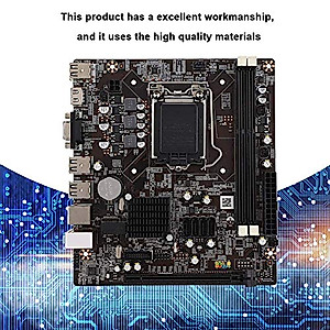 Desktop Motherboard for Intel H81, CPU for Intel LAG 1150 2DDR3 1600/1333/1066Mhz Memory 1PCI E×16 Motherboard with SATA 2.0 USB 2.0 Support VGA& Dual Output