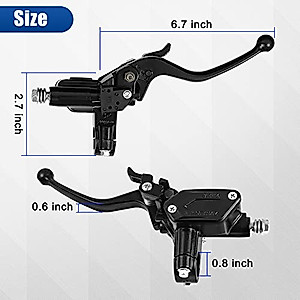 AUTOBABA Disc Brake Master Cylinder Caliper with 7/8" Handlebar Brake Lever Assembly Compatible wtih Taotao Roketa Sunl ATV Coolster NST Dune Buggy 50cc 70cc 90cc 110cc 125cc Sport Quad 4 Wheeler ATV