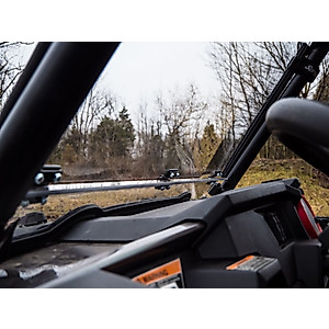 SuperATV.com Scratch Resistant Flip/Fold Down 2-in-1 Windshield for Polaris RZR 900 / S 900 / 4 900 | 1/4" Thick Polycarbonate 250X Stronger than Glass | Hard Coated | USA Made