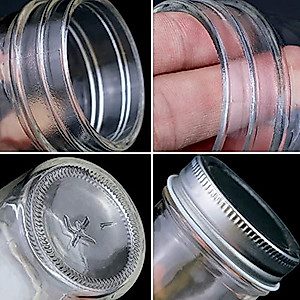 CZWESTC 16PACK 2Ounces Glass Jars with Lids,Mini Mason Jar Shot Glasses with Metal Lid,Round Set Glass Jars Canning Storage Jars Containers for Storing Lotions, Powders, and Ointments …