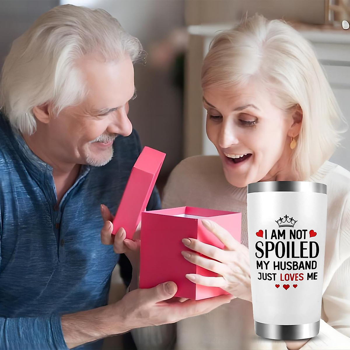 XWLAI Valentines Day Gifts for Wife - Wife Gifts - Wife Tumbler, Valentine, Christmas, Mothers Day, Birthday Anniversary Wedding Present for Her, Women, Best Wife Ever Gift - 20oz Insulated Tumbler