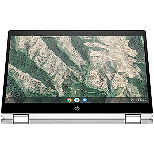 HP Chromebook x360-14" HD Touch - Celeron N4000-4GB - 32GB eMMC - Silver White