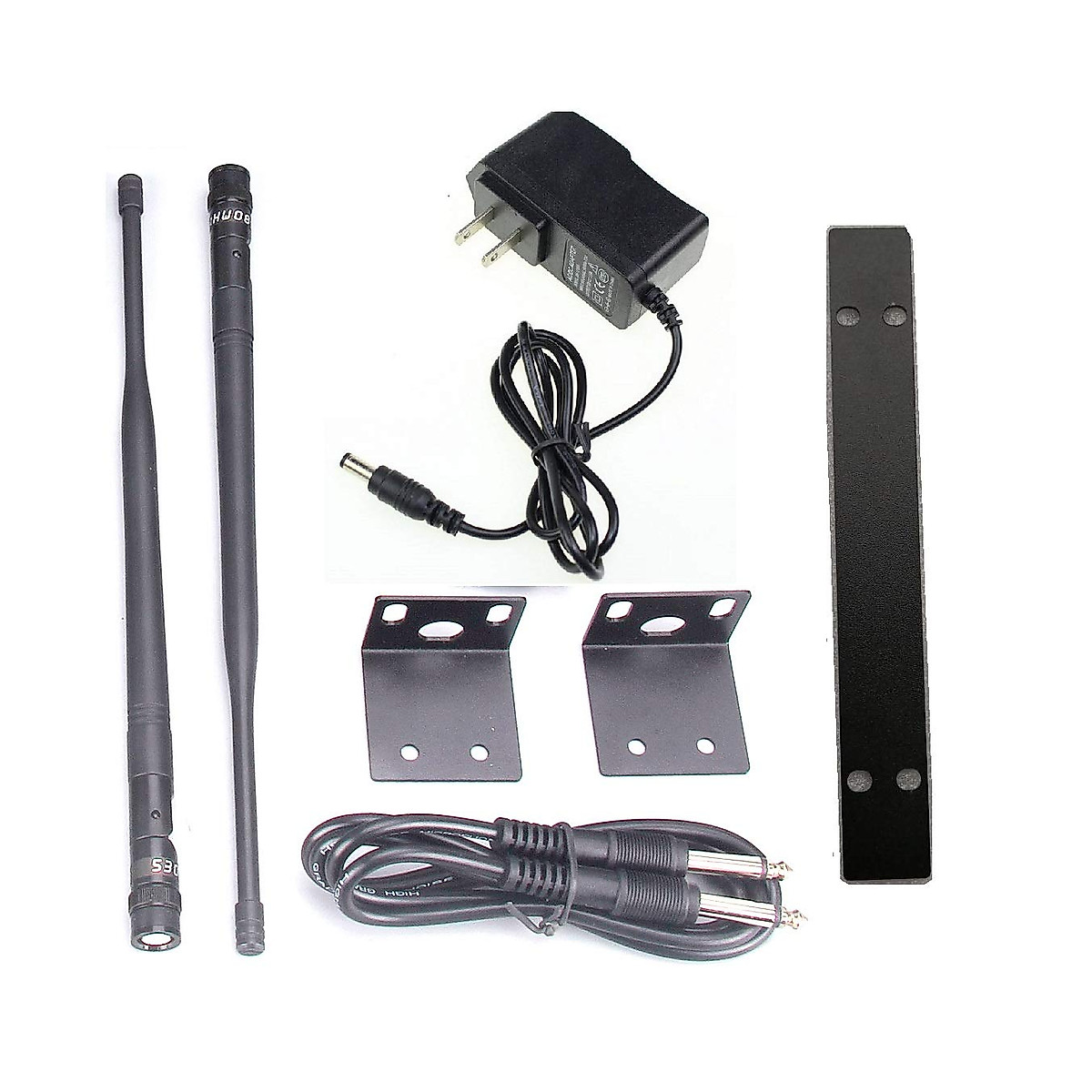 GTD Audio 2x100 Adjustable Frequency Channels UHF Wireless Microphone DJ Karaoke Mic System Long Range 400Ft, Battery 12 Hours (2 Handheld Mics)