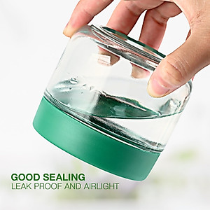 Hoa Kinh 10oz 12Pack Glass Food Storage Jars with Lids, Leak Proof Small Glass Jars for Overnight Oats, Cereal, Clear Empty Glass Jars with Lids for Kitchen(Red, Green, Purple and White)