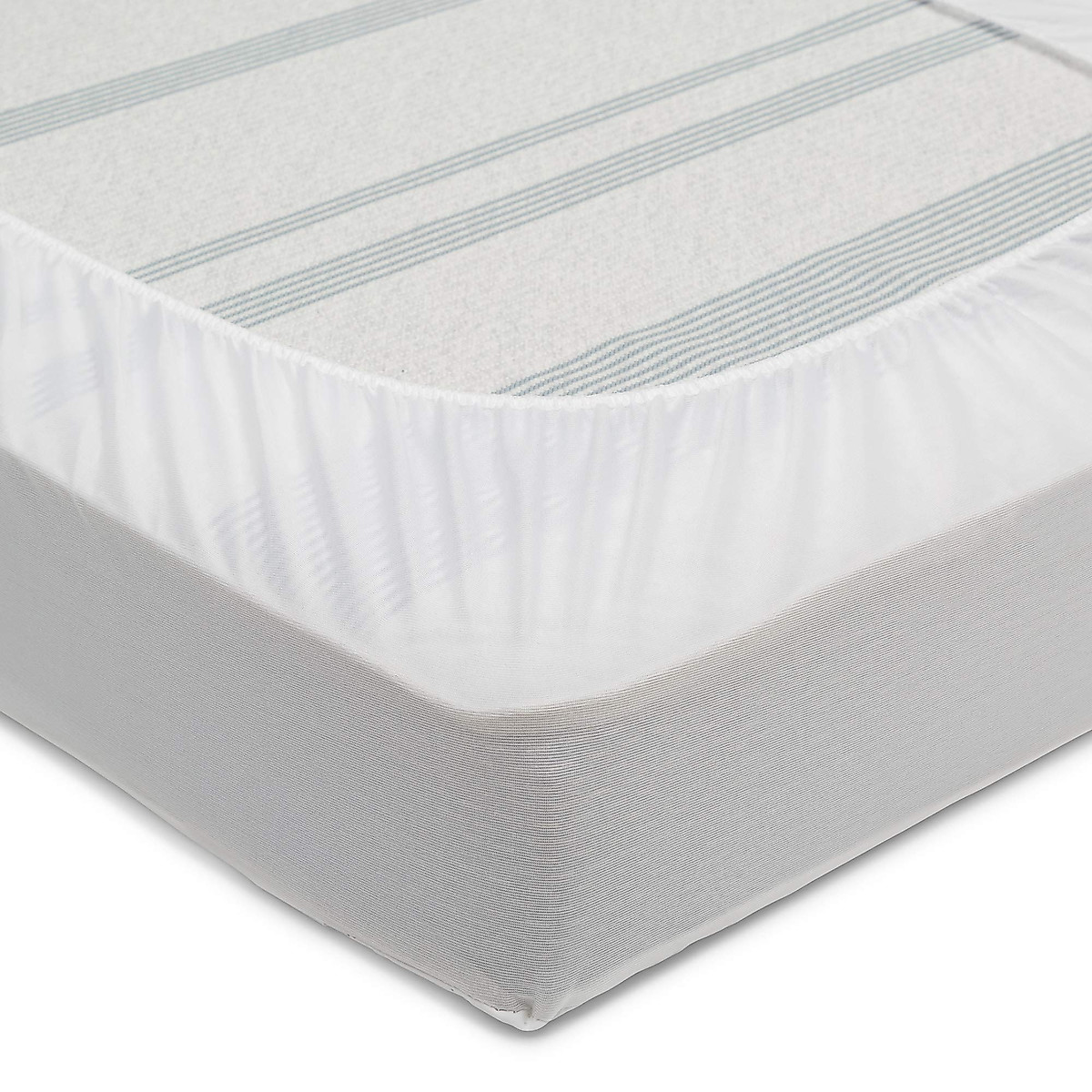 Delta Children Serta Sertapedic Crib Mattress Pad Cover/Protector with Nanotex Stain Repel and Release, Large, White