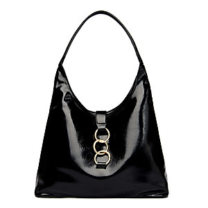 DOREAMALOE Women's Retro Vegan PU Leather Shoulder Bag Hobo Handbag Casual Tote Shoulder Purse