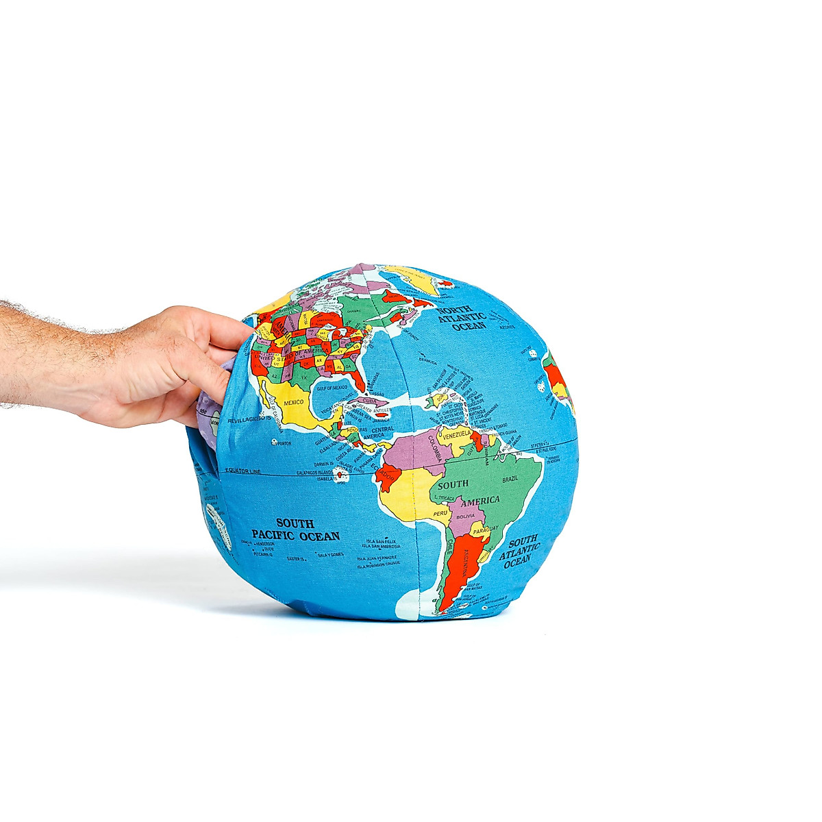 Hugg-A-Planet Pocket Earth with Moon Soft Plush Globe for Learning | for Kids, Teens, Adults, Teachers, and Parents | Educational Toy | Labels of The Earth and Moon |