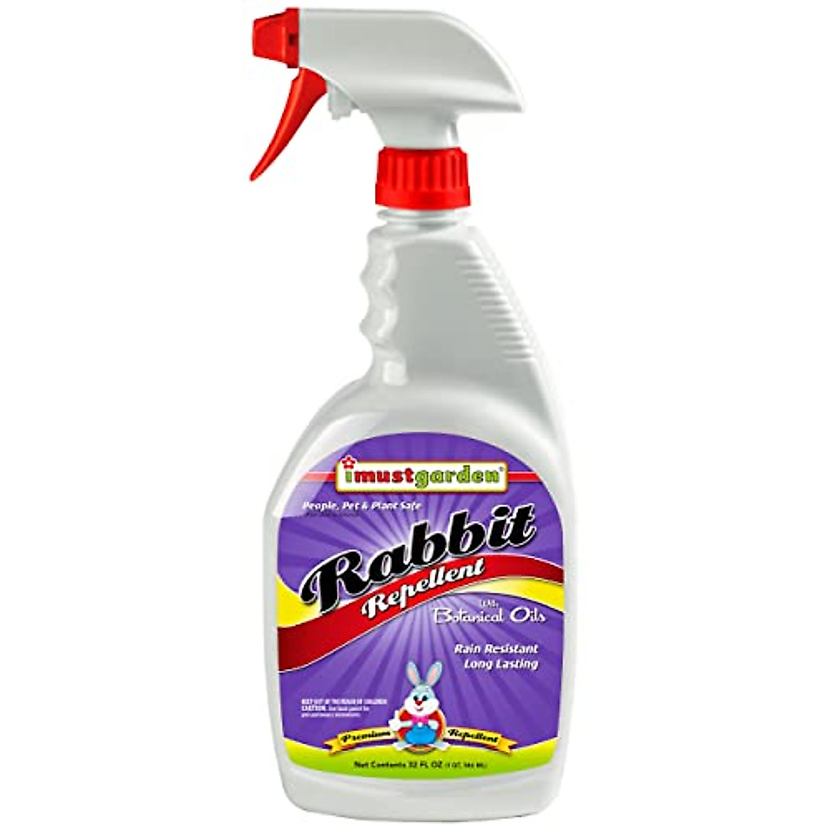 I Must Garden Rabbit Repellent: Mint Scent Rabbit Spray for Plants & Lawns – 32 oz. Ready to Use