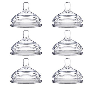 Comotomo Replacement Nipples, Slow Flow (0-3 Months) - 2 Count, 3 Packs