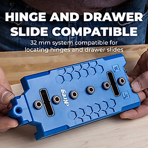 Kreg KMA3225 Shelf-Pin Jig 1/4" (6 mm) - Shelf Pin Drilling Jig - Create Perfect Holes for Wobble-Free Shelves - Drill Guide for Straight Holes