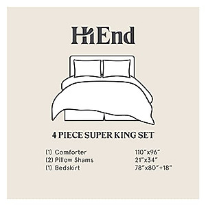 Paseo Road by HiEnd Accents | Ruidoso Western Bedding 4 Piece Super King Comforter Set, Aztec Southwestern Pattern, Rustic Cabin Theme Bed Set, Warm Comforter Set with Bed Skirt and Pillow Shams