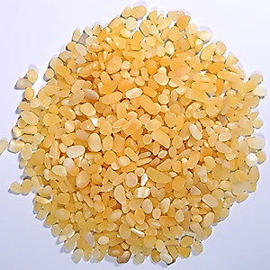 gemshan 2lb Yellow Jade Chips Natural Crushed Crystal Chip Bulk 7mm-9mm Tumble Healing Crystal Stone for Aquarium Vase Plant Decoration Jewelry DIY