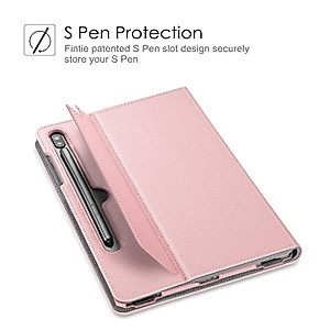 Fintie Case for Samsung Galaxy Tab S6 10.5" 2019 (Model SM-T860/T865/T867), [Patented S Pen Slot Design] Multi-Angle Viewing Stand Cover Auto Wake/Sleep, Rose Gold