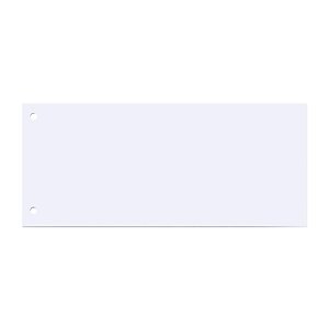 Q Connect Lever Arch KF00515 Dividers, Colour Index Flags Universal Index Strips 10.5 x 24 cm White (Pack of 100)