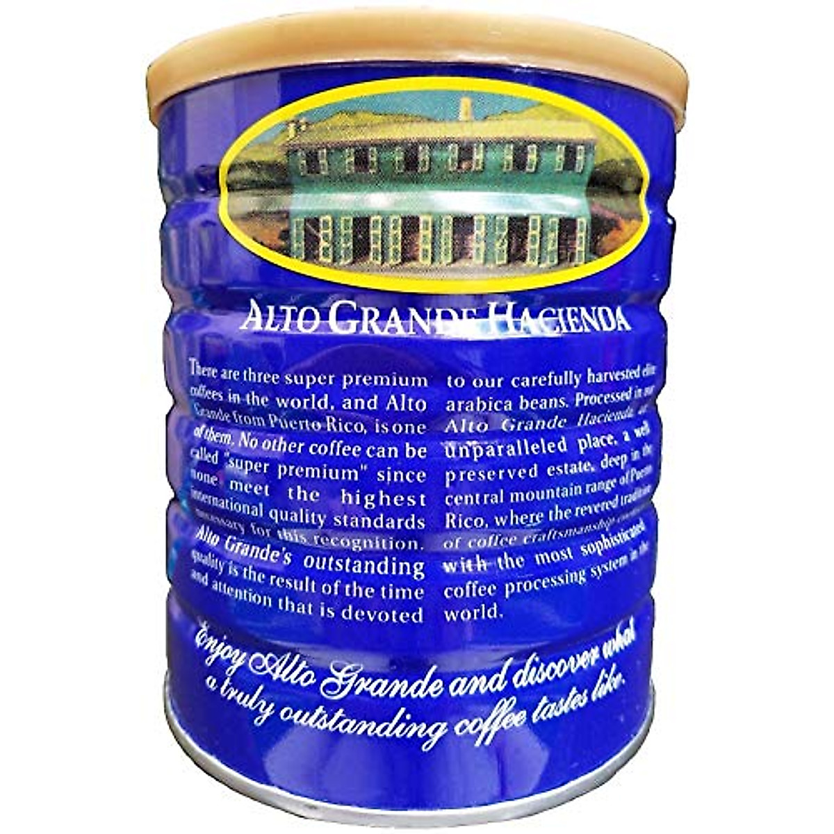 Alto Grande Super Premium Coffee Ground, Single Origin, Puerto Rico, 8.8 Ounce Canister