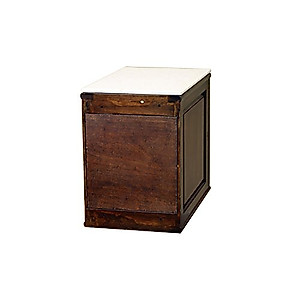 Bellaterra Home Cream Marble Bridge Unit, Walnut