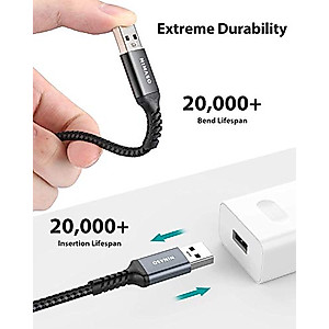 NIMASO USB A to USB A 3.0 Cable 2 Pack [6.6FT+6.6FT], USB to USB Cable, USB Male to Male Cable Double End USB Cord Compatible with External Hard Drive, DVD Player, Laptop Cooler,Camera and More