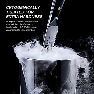 KYOKU Serrated Bread Knife - 8" - Shogun Series - Japanese VG10 Steel Core Damascus Blade - with Sheath & Case