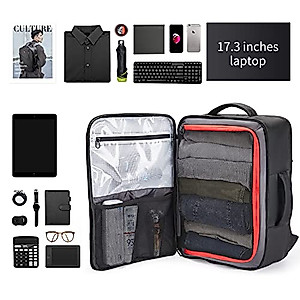 Omnpak 38L Travel Backpack,Flight Approved Luggage Carry on Backpack 17.3 Inch Laptop Backpack Waterproof Suitcase Backpack for Business Weekender Overnight Large Backpack