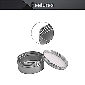 Othmro 5oz Metal Round Tins Aluminum Tin Cans Jar Refillable Containers 150ml Tin Cans Tin Bottles Containers with Screw Lid for Lip Balm Crafts Cosmetic Candles Silver 83×38mm