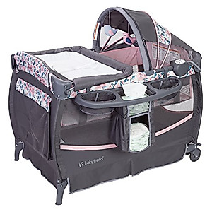 Baby Trend Sky View Plus Travel System, Bluebell & Baby Trend Stem EZ Bouncer & Deluxe II Nursery Center, Bluebell, 41x47x22 Inch (Pack of 1)