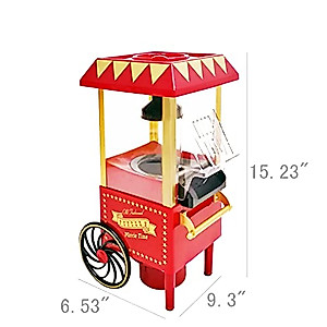 FixtureDisplays® Mini Popcorn Machine Carriage Shape Tabletop Popcorn Maker 9" L x 7" W x 15 1/2" H 15914