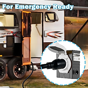 NEMA 3ft L14-30P to 50A SS2-50R with Locking Ring 120V/240 30 Amp 4 Prong Male to 4 Prong Twist Lock Receptacle Generator RV Marine Shore Boat Power Cord Adapter