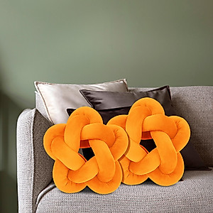 4 Pcs Plush Throw Knot Pillow Star Decorative Knot Plush Throw Pillow Soft Sofa Knotted Star Pillow Handmade Chair Cushion Home Stuffed Pillows for Living Room Bedroom Car Decorations (Royal Blue)