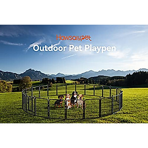 Hawsaiy Dog Fence for The Yard Outdoor Playpen Large Dog 32inch with Doors 8/16/24/32/40/48 Portable Exercise Fence with Storage Bag for Indoor Travel