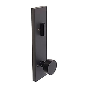 Weslock 066214242SL2D Addy Entry Handle with Mesa Knob (Keyed Handleset, Matte Black)