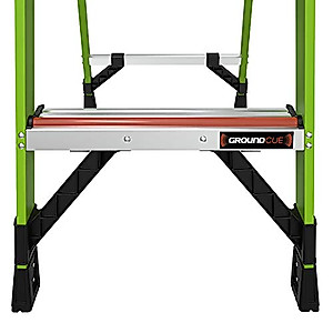 Little Giant Ladders, MightyLite, M4, 4 ft Stepladder, Ground Cue, Fiberglass, Type IAA, 375 lbs weight rating, Green, (15384-001)