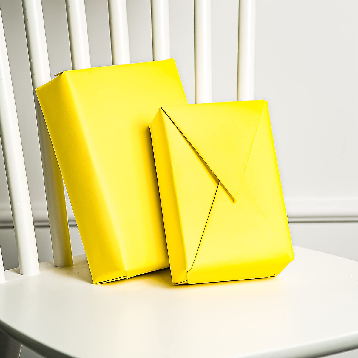 RUSPEPA Kraft Paper Roll - 17.5 inches x 32.8 feet - Recyclable Paper Perfect for Wrapping, Craft, Packing, Floor Covering, Dunnage, Parcel, Table Runner, Yellow