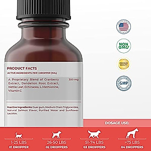 Cranberry for Dogs and Cats - Urinary Tract Support, Cat UTI, Bladder Support, Dog UTI, Bladder Stones and Incontinence Support