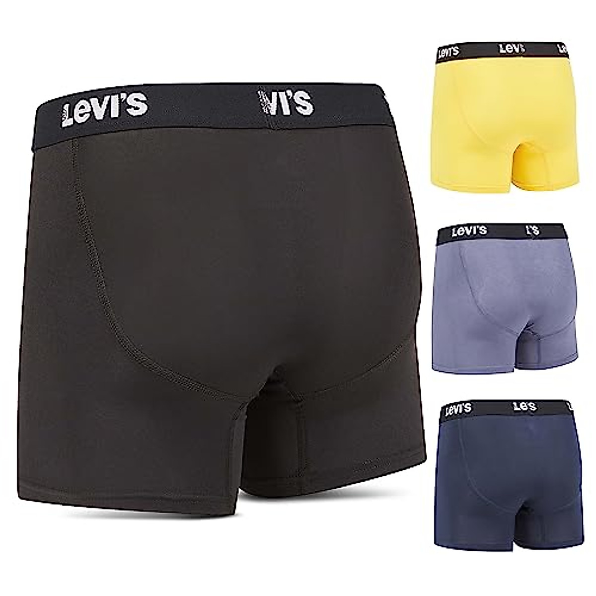 Levi's Mens Underwear 4 Pack Microfiber Boxer Briefs for Men Super Soft