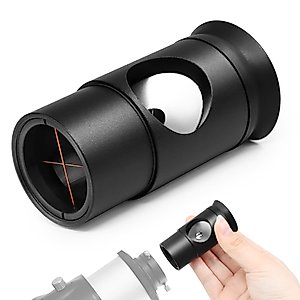 Astromania 1.25Inch Metal Collimating Cheshire Eyepiece Without Laser for Newtonian Reflector Telescope - Short Version