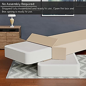 Spinal Solution 8-Inch Split Wood Traditional Boxspring/Foundation, Full XL, White