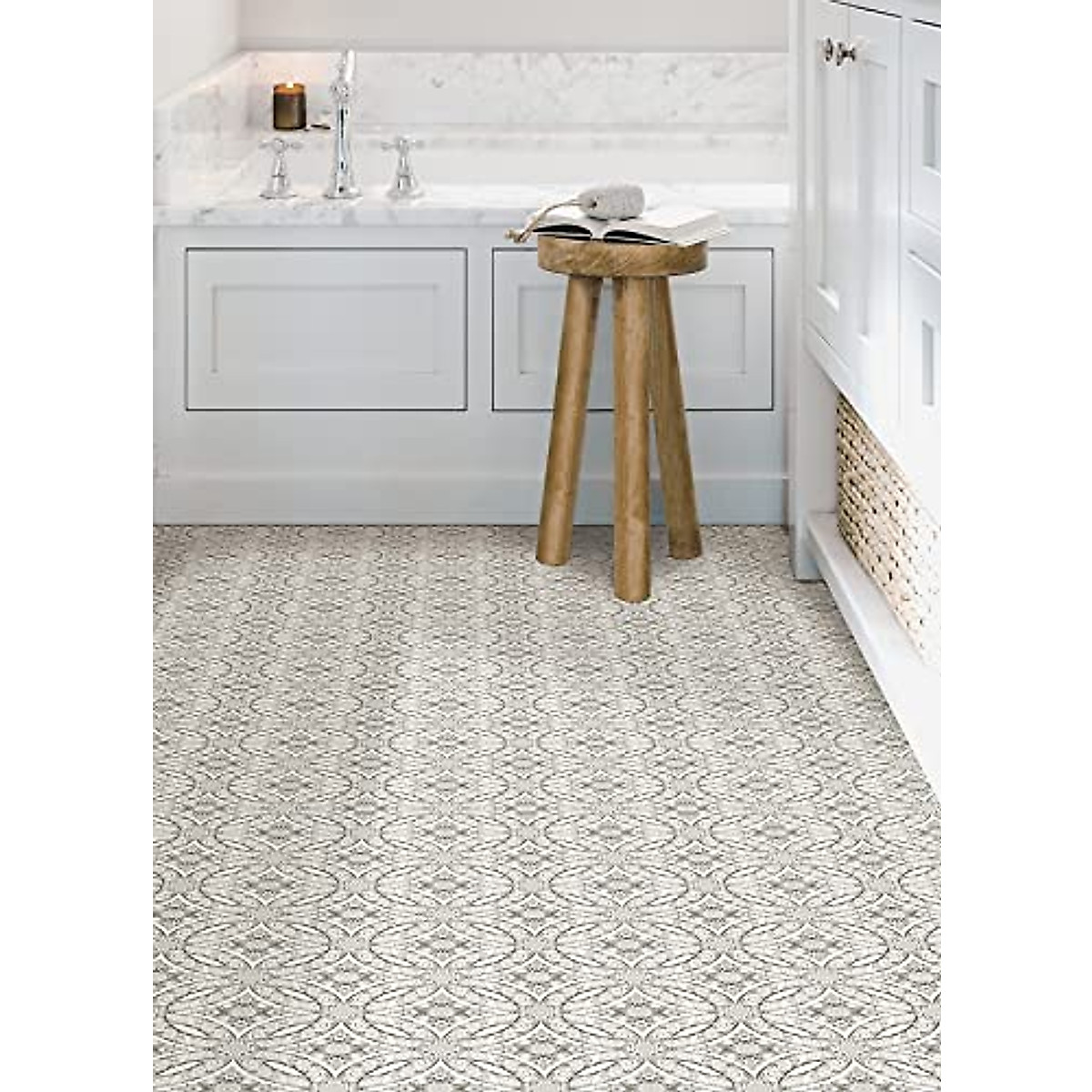 FloorPops Oasis Peel & Stick Floor Tiles, Gray