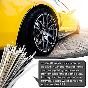 Saintrygo 78 Pieces Plastic Welding Rods, PU PP ABS PE TPO PA PC 7 Types of Plastic Welding Repair Rods Strips Common Plastic Welding Rods Kit for Car Bumpers Daily Plastic Repair, 7.9 Inch