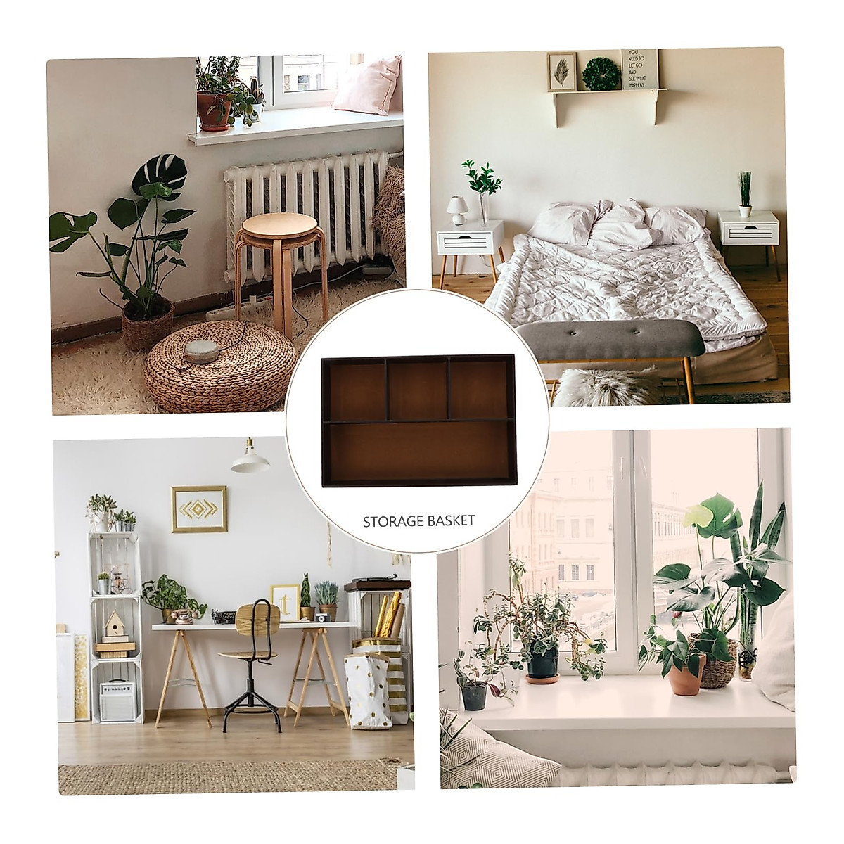 Holibanna 1pc Partition Storage Box Cosmetic Containers Jewelry Organizer Tray Household Storage Case Vanity Tray Dresser Organizer Valet Storage Rack Multi Compartment Man Leather