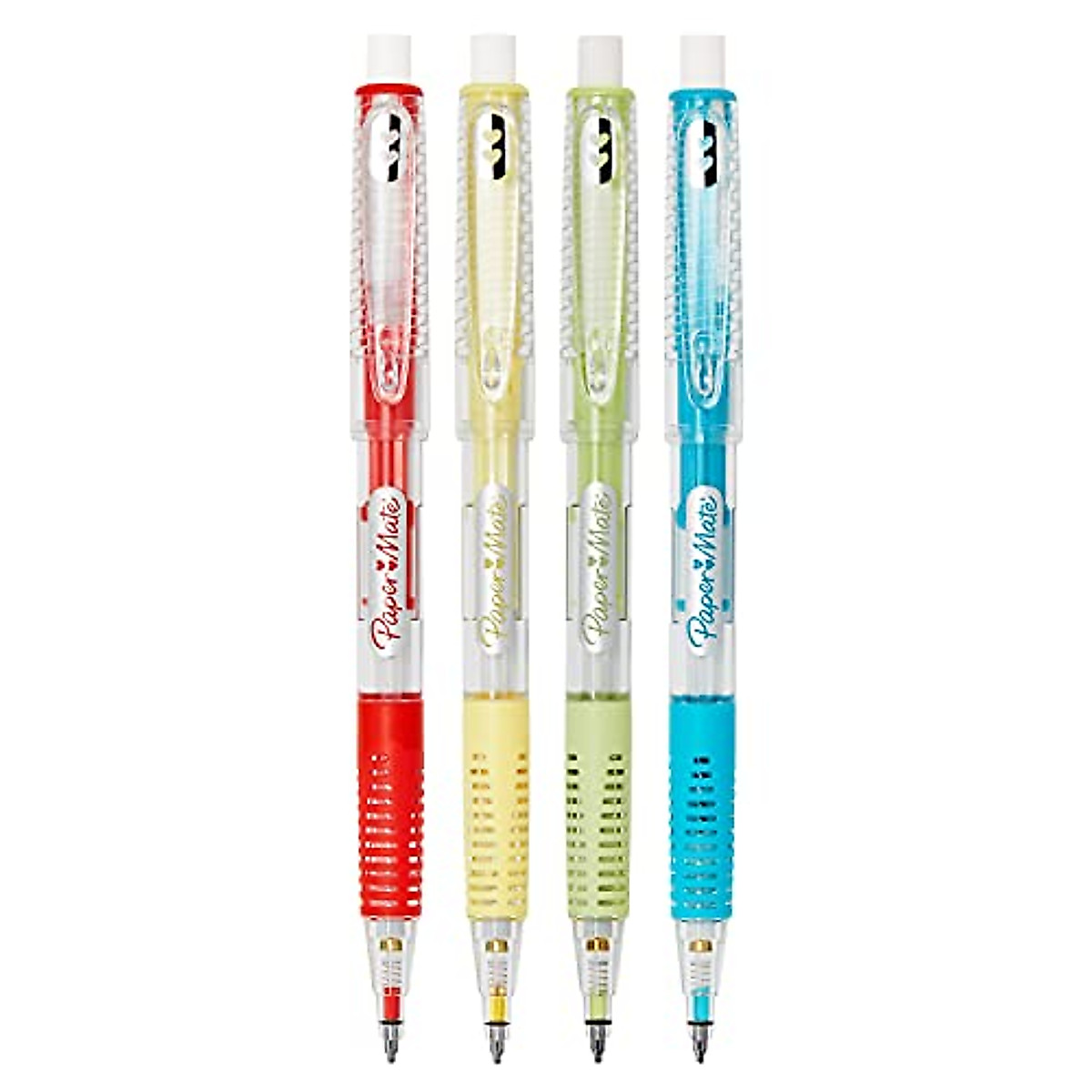 Paper Mate Clearpoint Break-Resistant Mechanical Pencils, HB #2 Lead (0.7mm), Assorted Barrel Colors, 4 Count