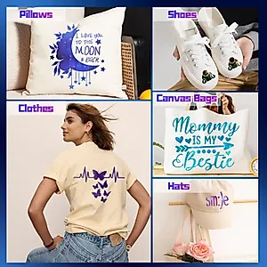 HTVRONT Galaxy Heat Transfer Vinyl - 7 Pack 12x10in Starry Sky Iron on Vinyl for t Shirts, Space Pattern Galaxy HTV Vinyl with 1 Pack Teflon Sheet, DIY Crafts