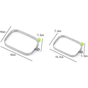 1Pc Egg Rings,Rectangle Crumpet Ring Mold, Stainelss Steel Egg Cooking Rings, Pancake Mold For Frying Eggs And Omelet Specialty Cookware（Silver）