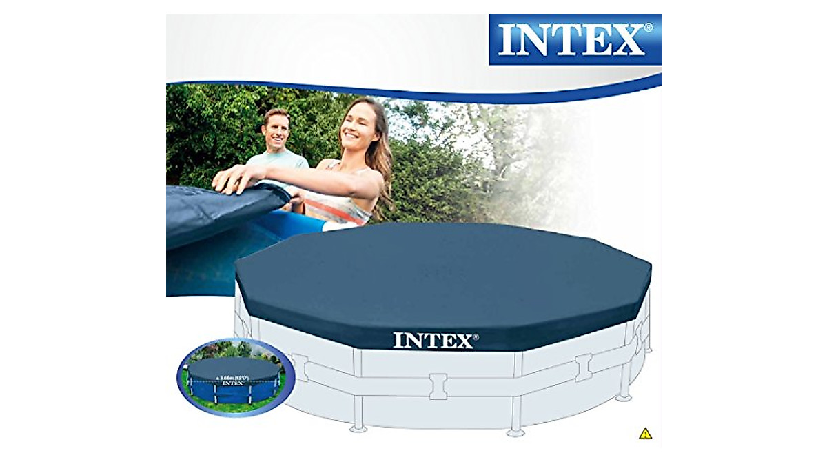 Intex 12' Frame Pool Cover - Durable & Affordable Pool Accessory