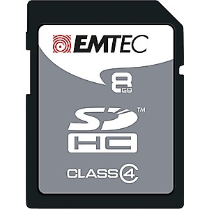 EMTEC 8 GB Class 4 Jumbo Super SDHC Memory Card