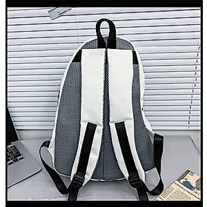 Novelty 3D Ghost Backpack Racksack Cute School Bag Bookbag Shoulder Bag for Teen Boys Girls (White)