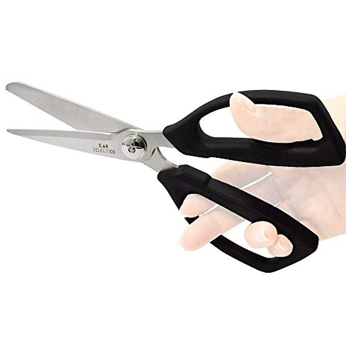 Kai SELECT 100 Stainless Steel Kitchen Scissors Sharp and Blades Separate For Thorough Cleaning Comfortable Symmetric Handles For Both Right And Left Handed People
