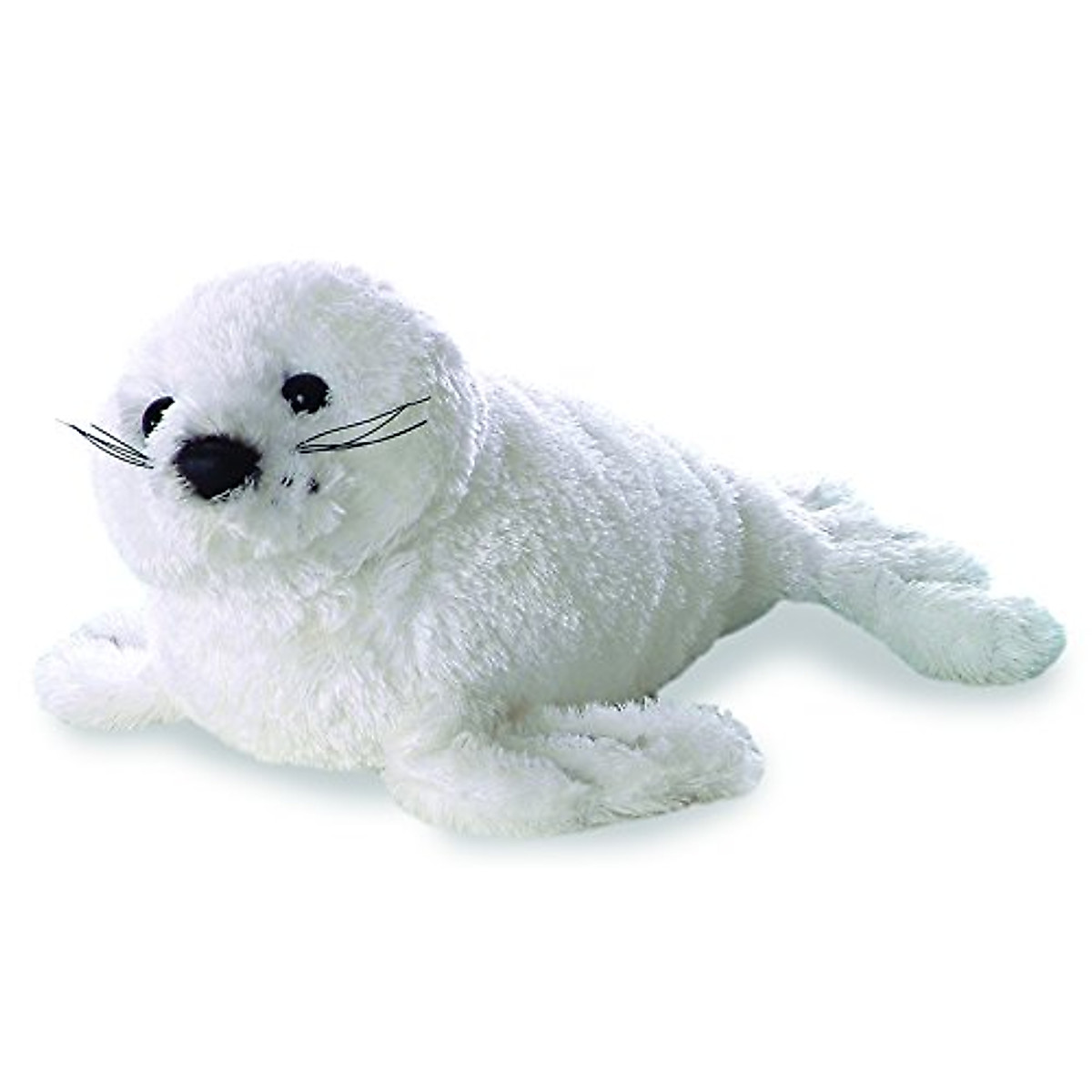 Aurora® Adorable Mini Flopsie™ Harp Seal Stuffed Animal - Playful Ease - Timeless Companions - White 8 Inches