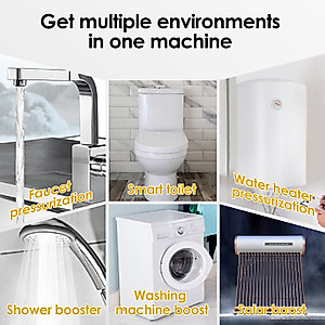 Electric Submersible Pump Booster Pump, Auto Pressure Controller Brushless Water Pump 75 Feet 24V 100W Kitchen Sink Shower Head Outside Tap 33L/min Sump Pump